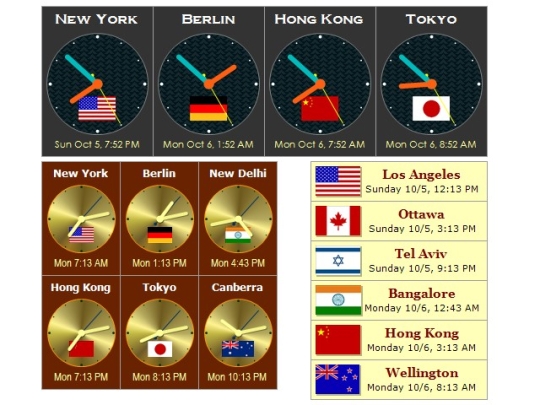 Sharp World Clock - הצגת זמן בכל העולם - להורדה בחינם – וינס