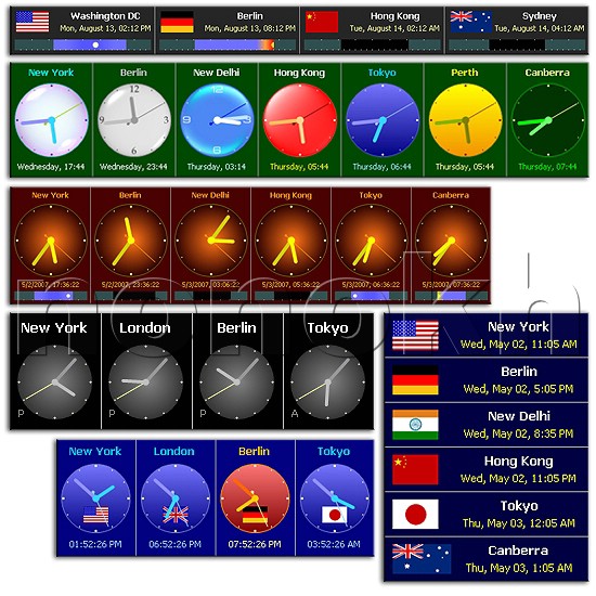 Sharp World Clock - הצגת זמן בכל העולם - להורדה בחינם – וינס